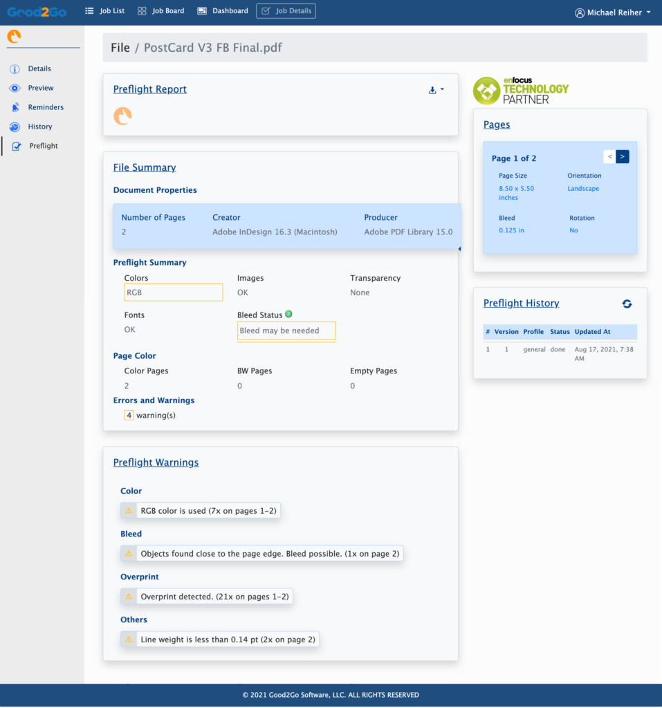 Preflight Article - Good2Go Software