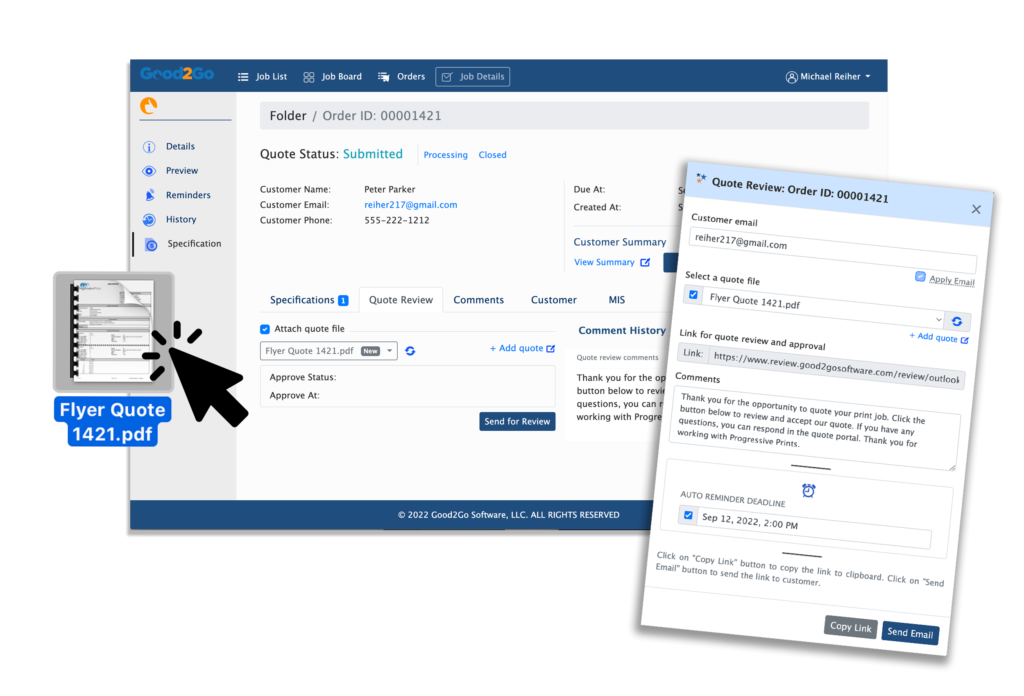 Quote Approval - Good2Go Software